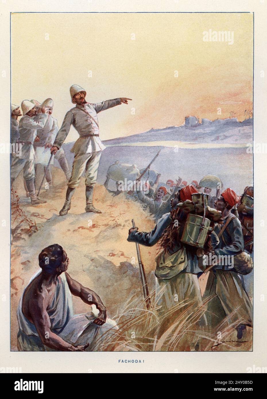 Soldats français avant Fashoda, lors de l'incident de Fashoda 1898, Une ...