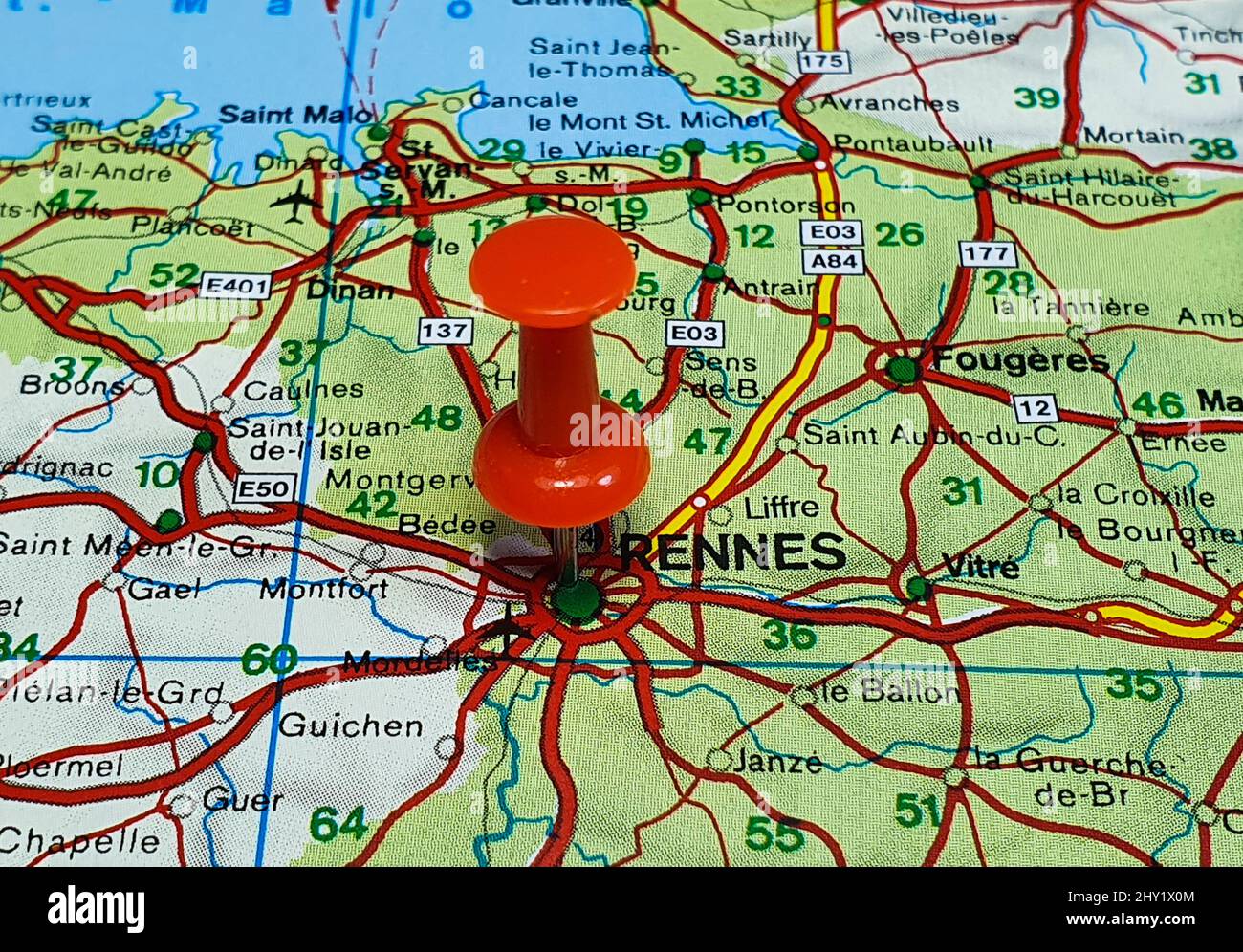 Map rennes france Banque de photographies et d’images à haute ...