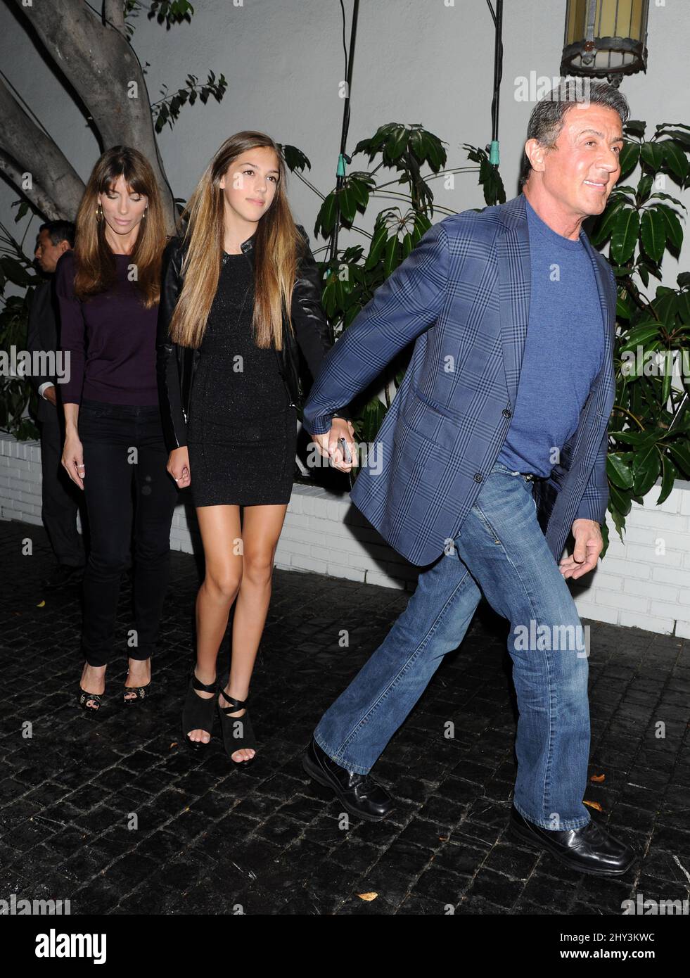 Jennifer Flavin, Sistine Stallone et Sylvester Stallone arrivent au ...