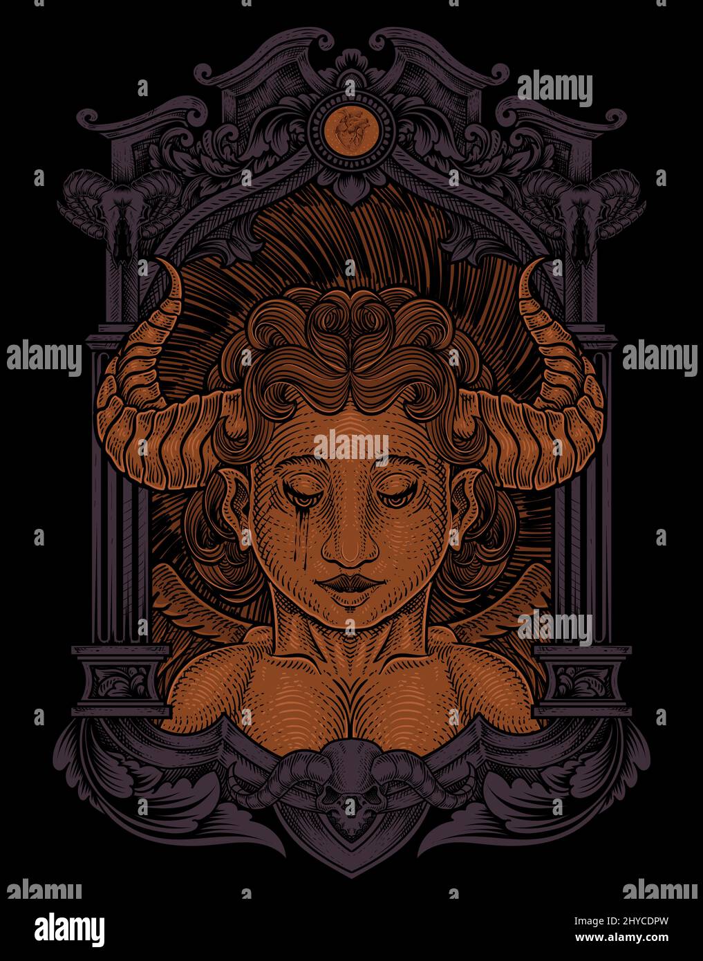 Ange de flamme Banque d'images vectorielles - Alamy