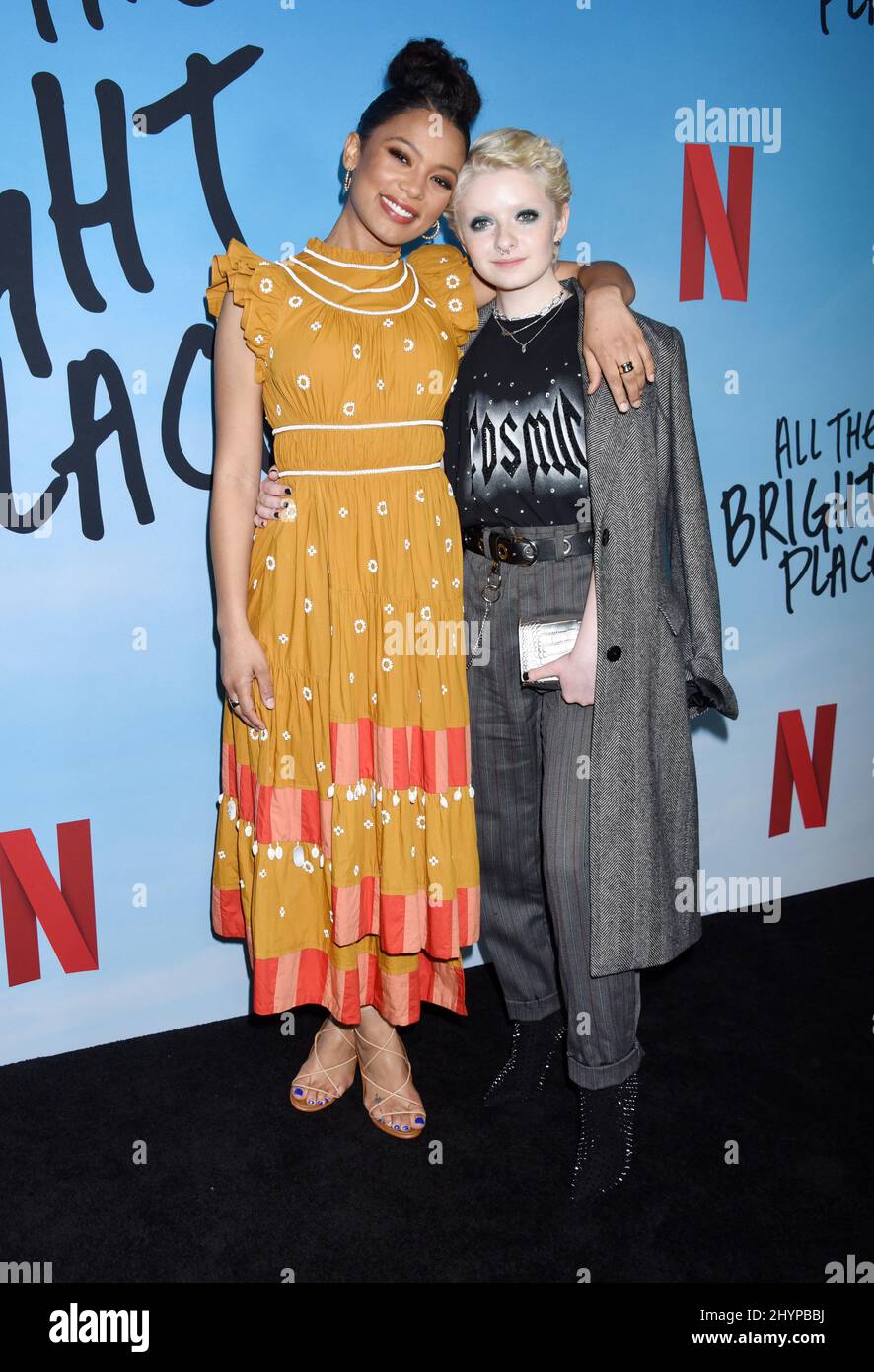Jaz Sinclair et Lachlan Watson à Netflix 'All the Bright places ...