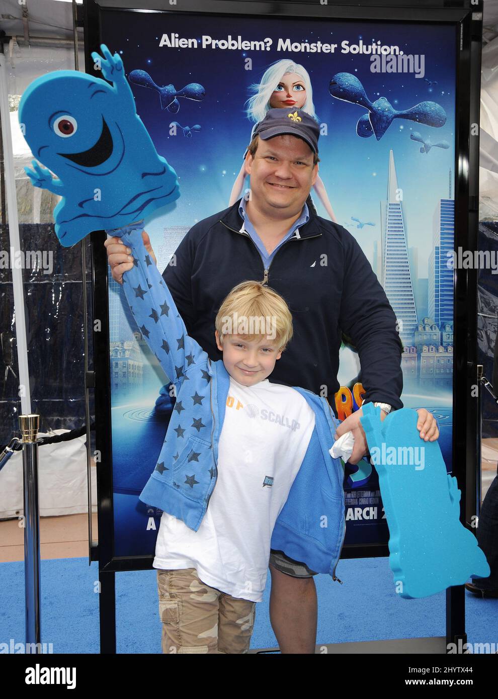 Andy Richter et son fils William Oscar Richter au 'Monsters vs ...