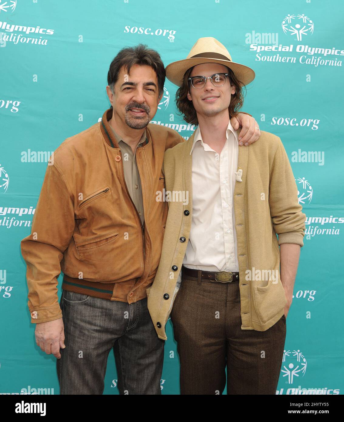 Joe Mantegna et Matthew Gray Gubler à l'occasion du tournoi inaugural ...