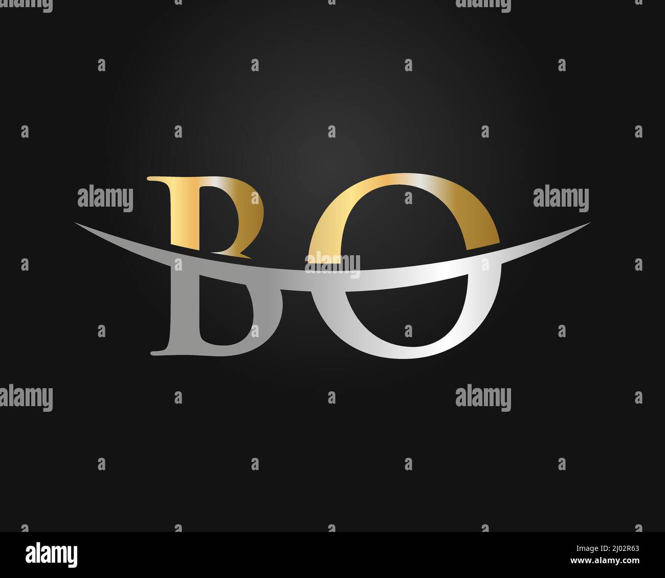 Lettre initiale du monogramme BO logo Design Vector. MODÈLE DE logo BO ...