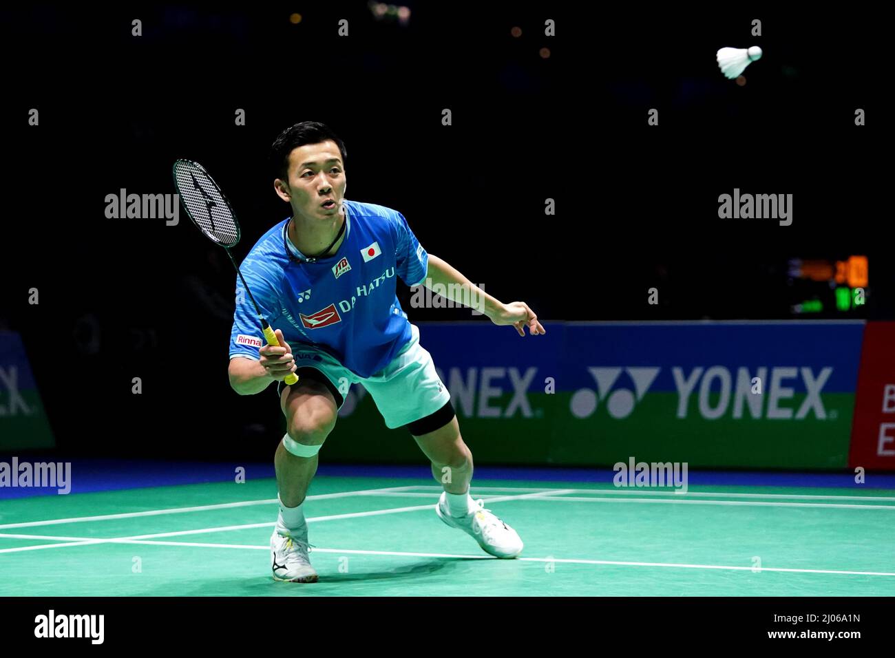 Kenta Nishimoto au Japon en action contre Lee Zii Jia en Malaisie pendant le premier jour des ...