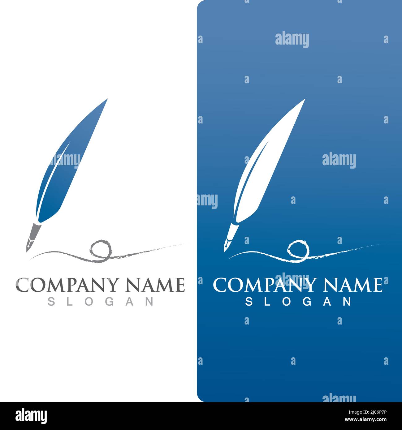 Stylo plume modèle logo Vector illustration Image Vectorielle Stock - Alamy