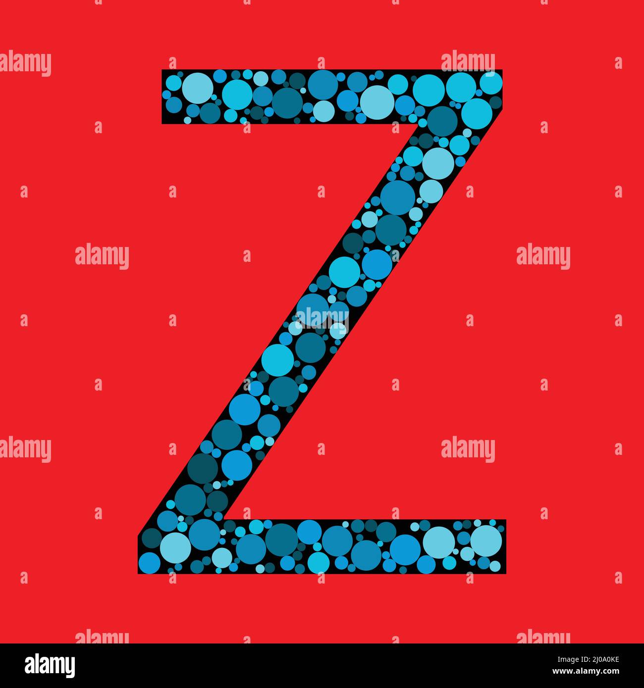 Lettre majuscule Z. motif abstrait vectoriel. Remplir les lettres avec ...