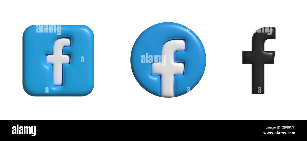Logo Facebook 3D. Collection de logos Facebook. Facebook 3D Image ...