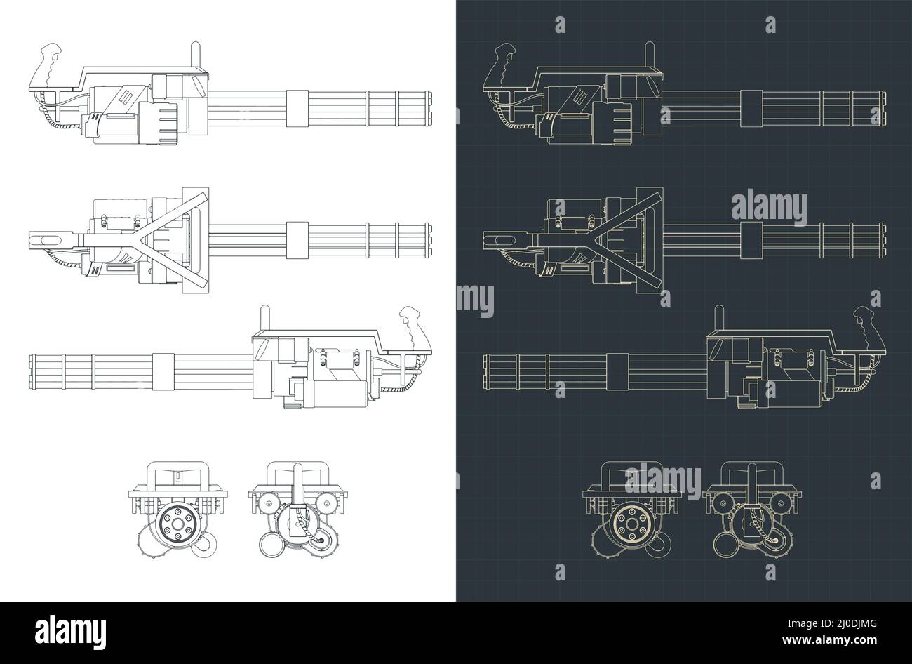 Mini gun Banque d'images vectorielles - Alamy