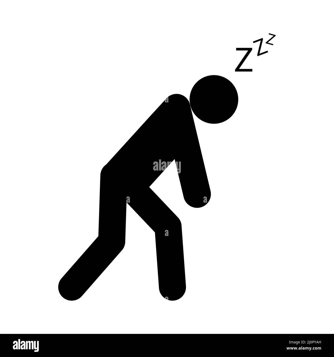 Icône homme fatigué, émotion du sommeil signe fatigué, symbole de ...