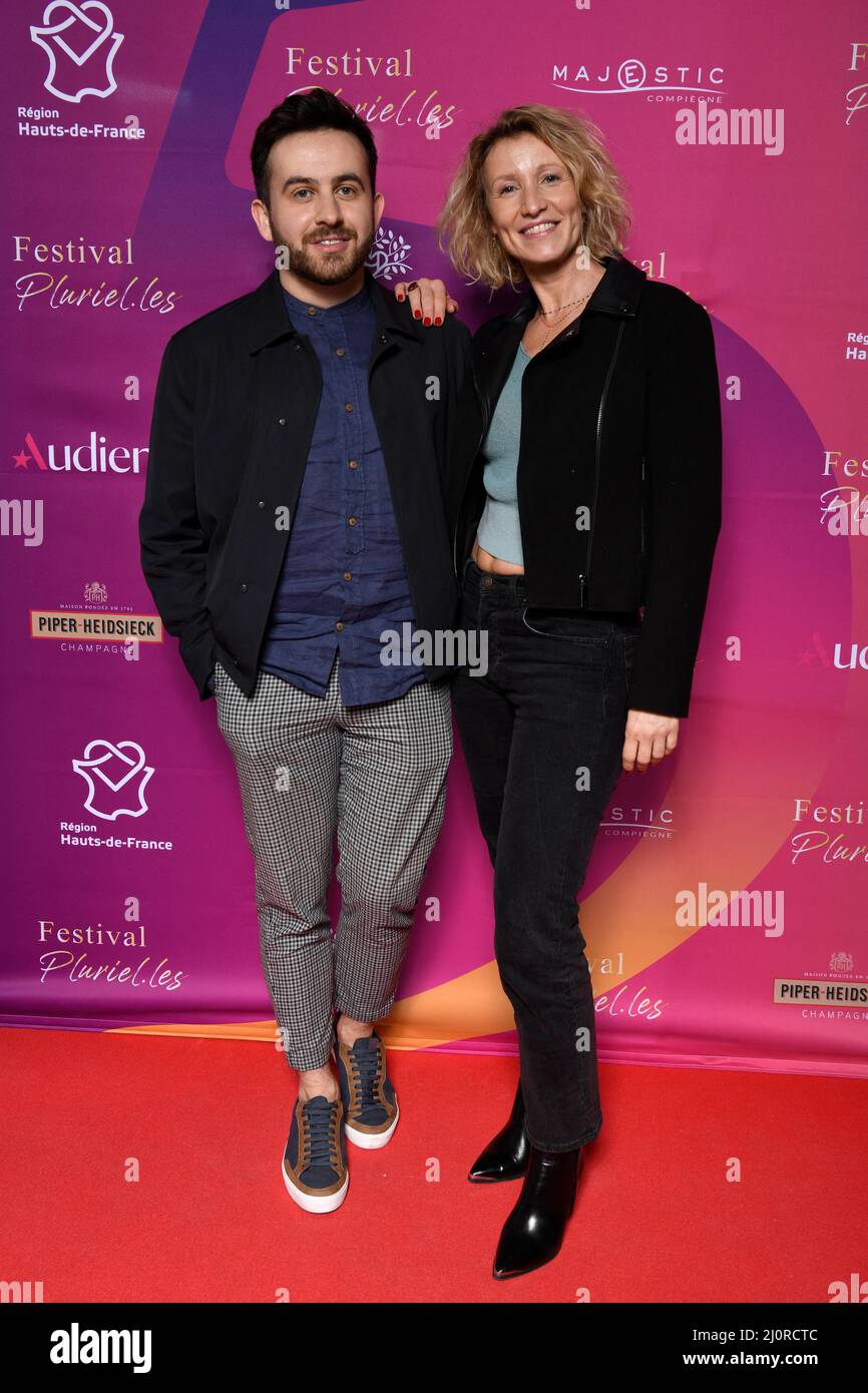 L'actrice et réalisatrice Alexandra Lamy, avec Quentin Delcourt ...