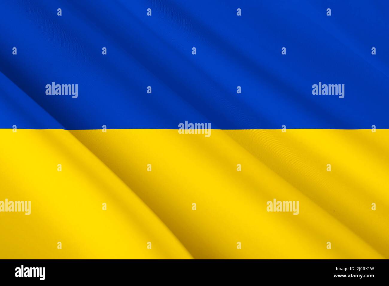 drapeau de l'ukraine - couleurs bleu et jaune disposées horizontalement ...