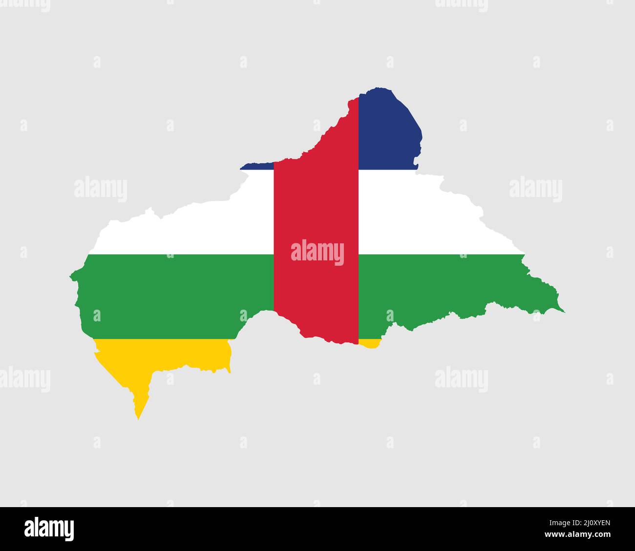 Drapeau de carte de la République centrafricaine. Carte de la République centrafricaine avec ...