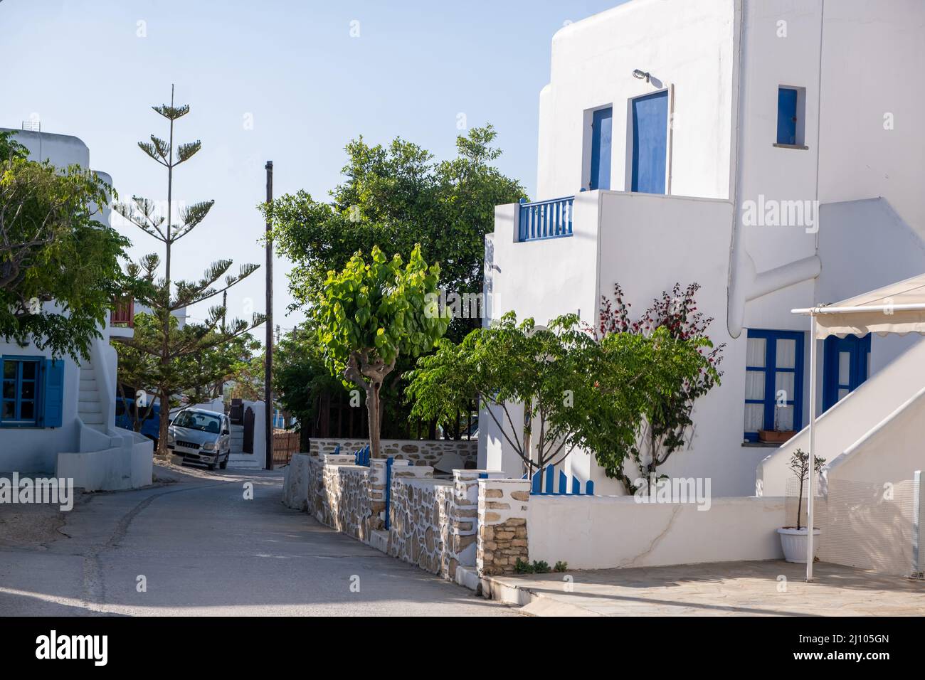 Grèce, destination Cyclades. Île grecque architecture typique, bâtiment ...