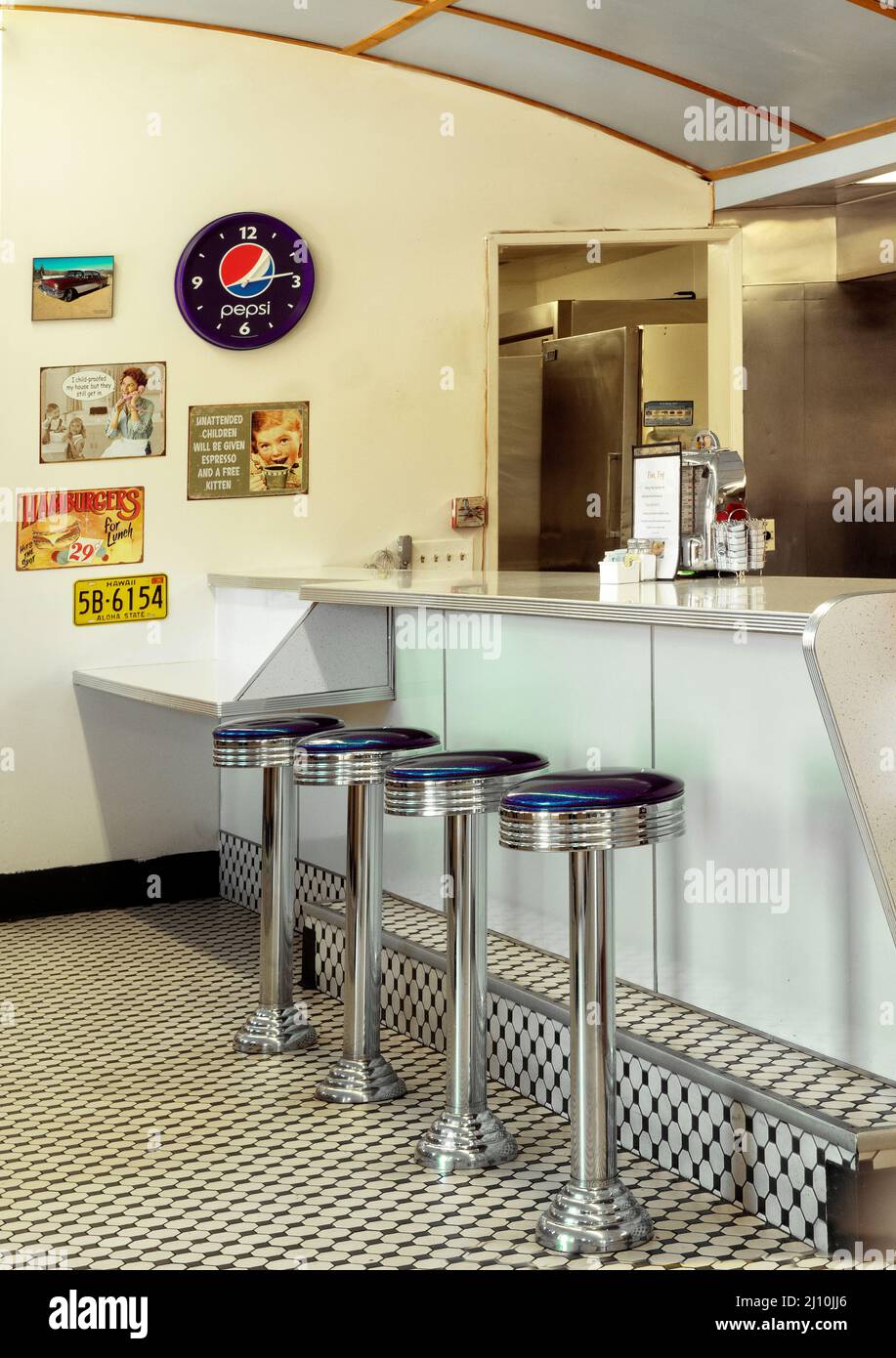 1950s fast food diner Banque de photographies et d’images à haute ...