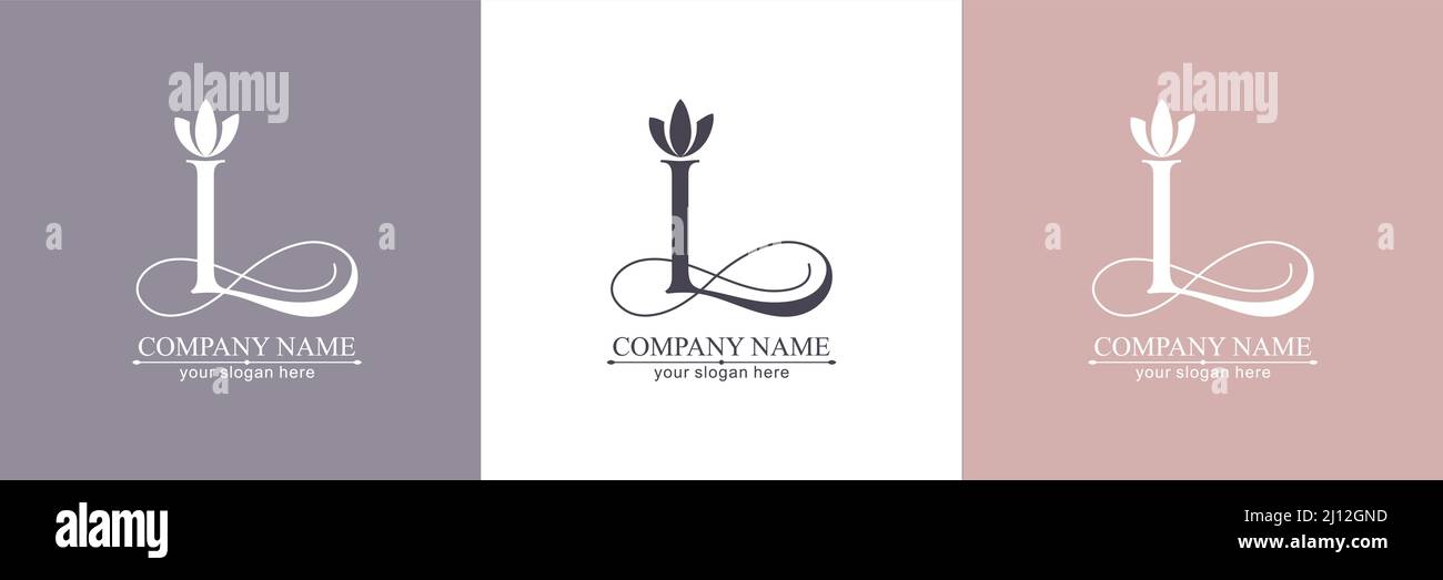 L logo ou monogramme. L lettres de l'alphabet initiales. Magnifique ...