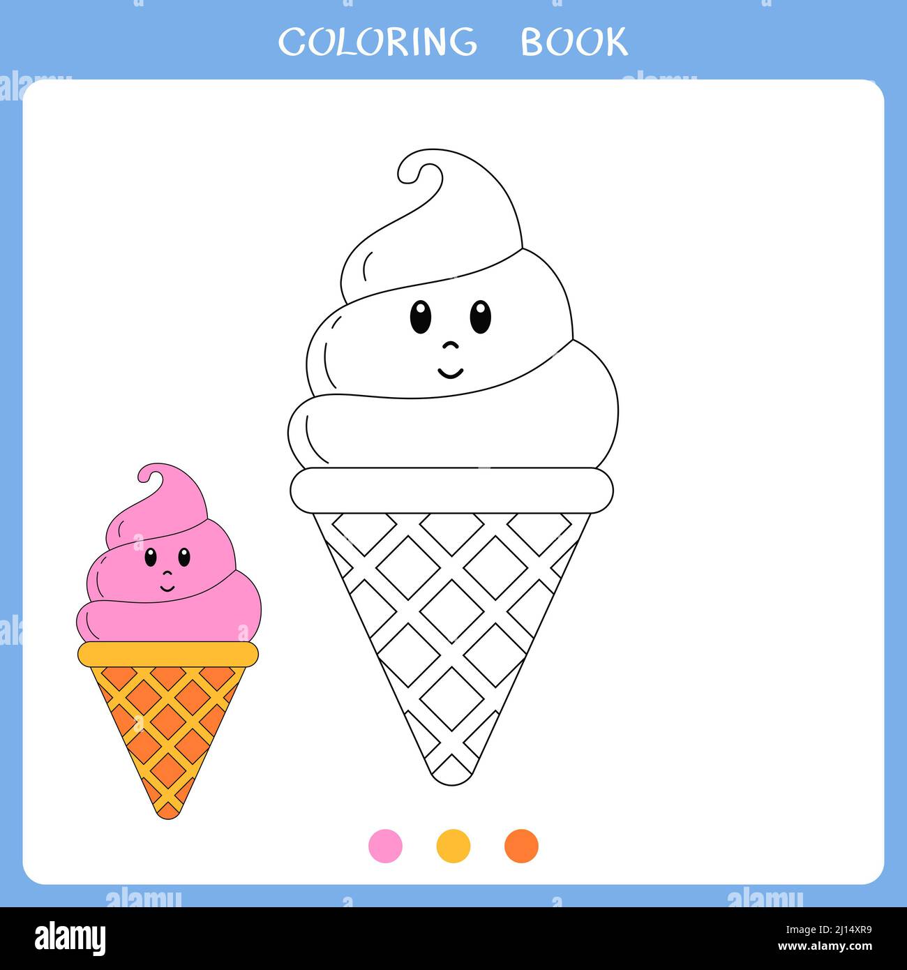 Coloring page ice cream Banque de photographies et d’images à haute ...