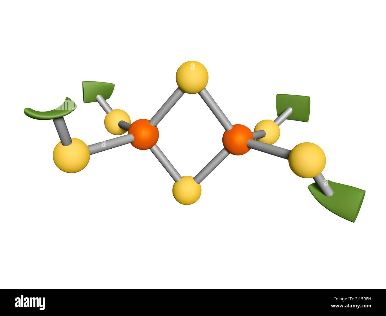 2FE-2S noyau de ferrédoxine, modèle moléculaire Photo Stock - Alamy