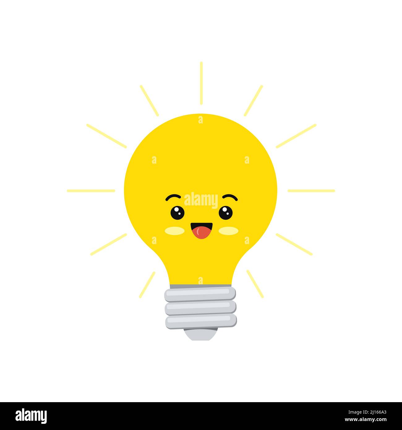 Joli bulbe FAQ sourire et rire drôle personnage de dessin animé vecteur ...