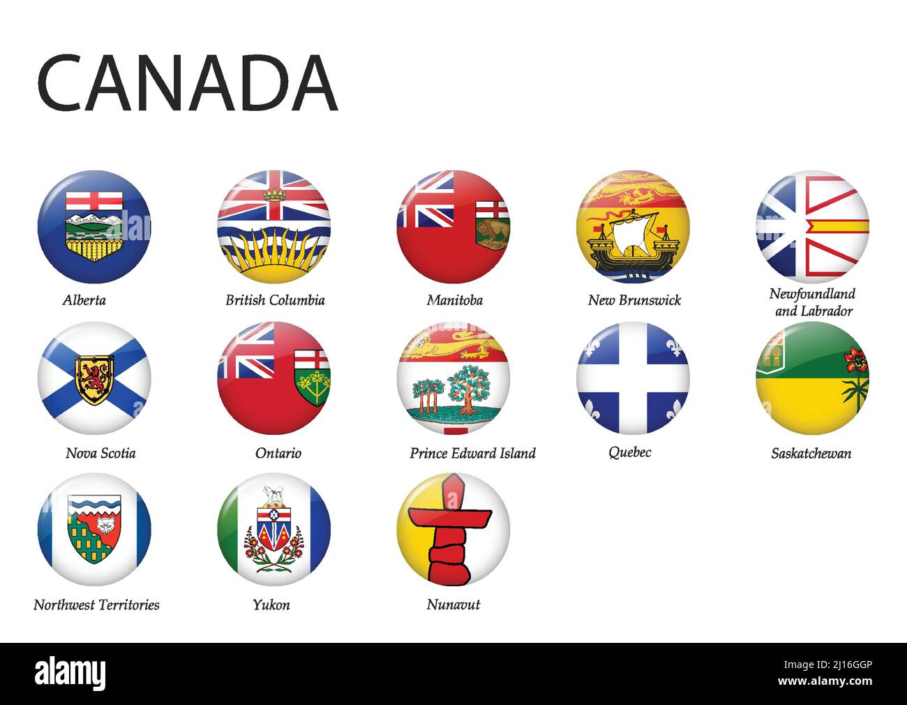 Drapeaux des provinces Banque d'images détourées - Alamy
