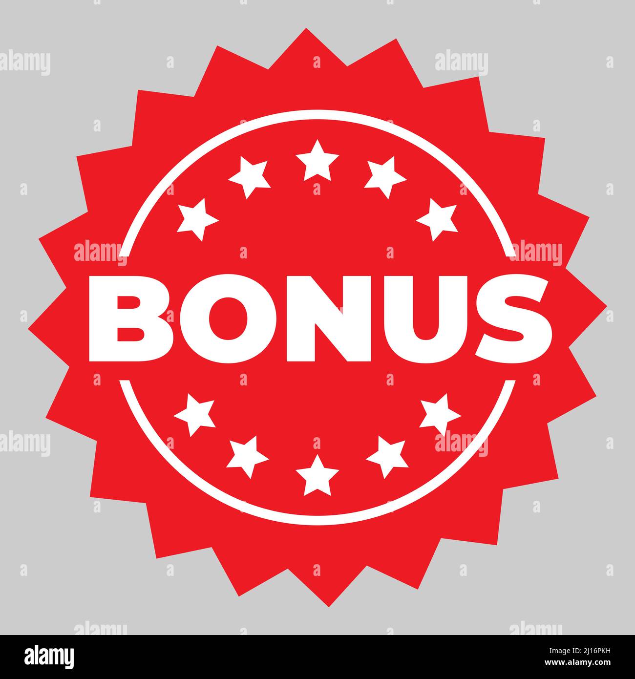 Icône isolée bonus, autocollant. Affiche bonus rouge pour le design ...