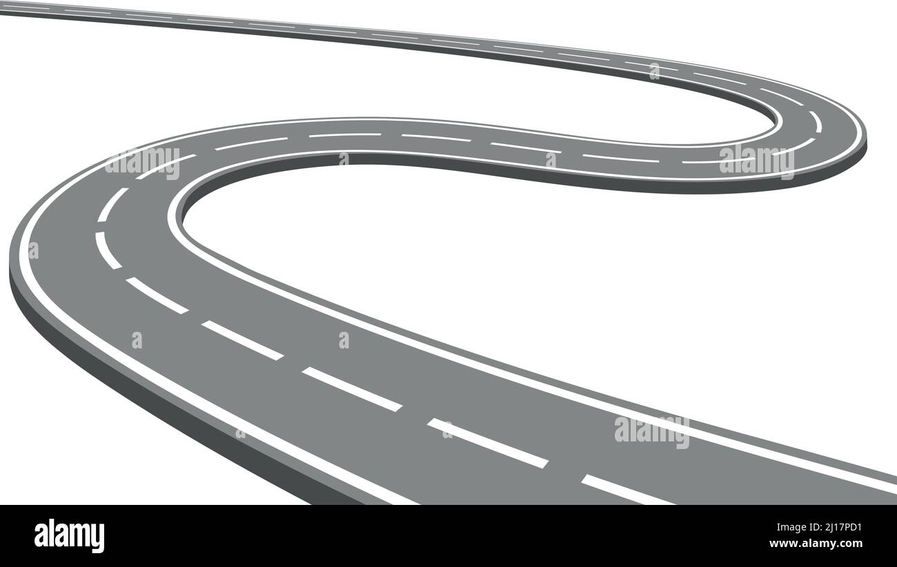 Piste de virage courbe signe route Banque d'images vectorielles - Alamy