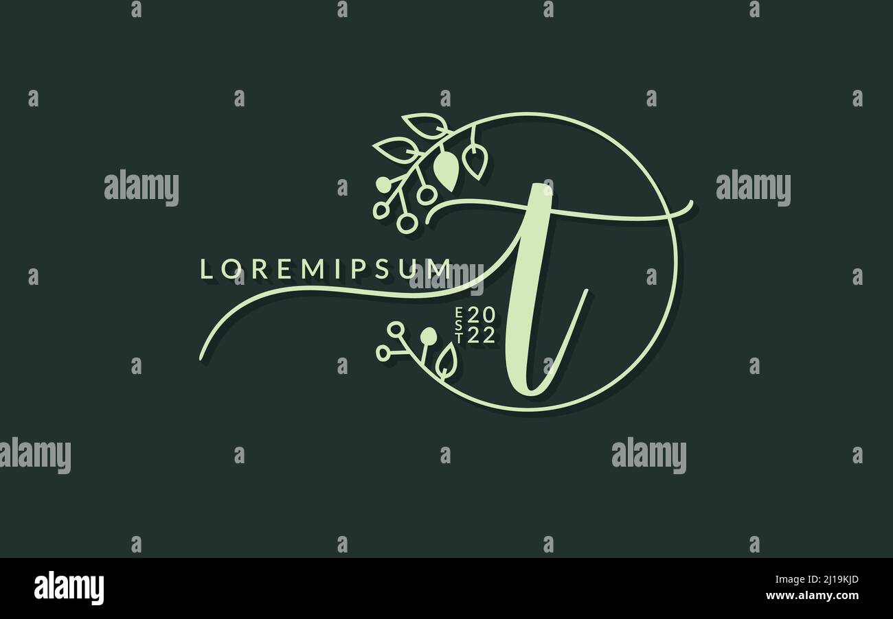 Signature manuscrite monogramme lettre t calligraphique vecteur ...