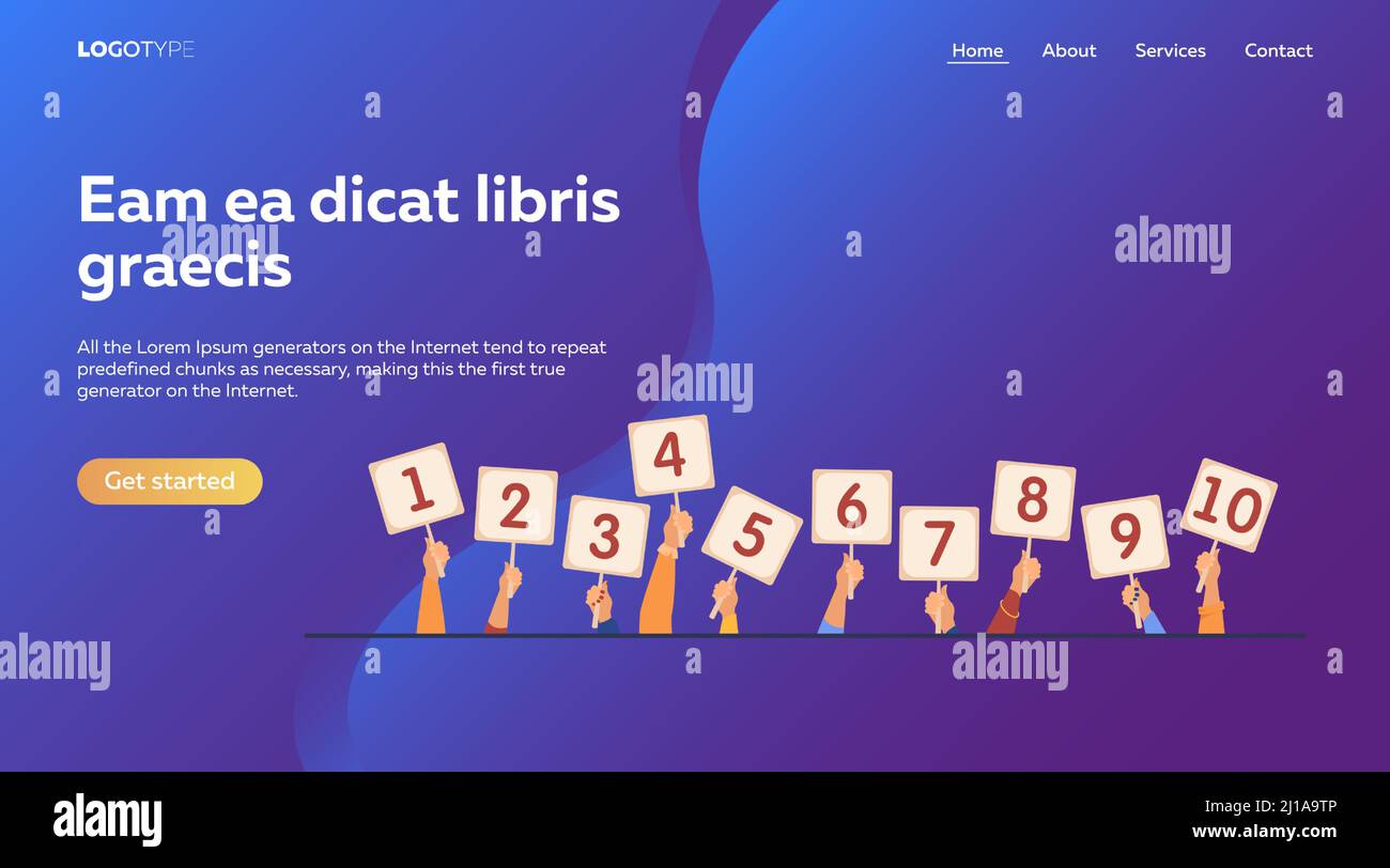 Jury donnant l'évaluation et montrant les cartes de score. Jeu de mains ...