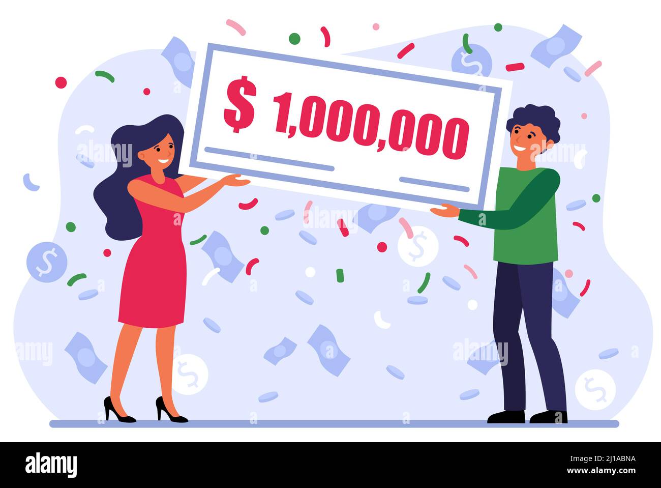 Un homme chanceux Banque d'images vectorielles - Alamy