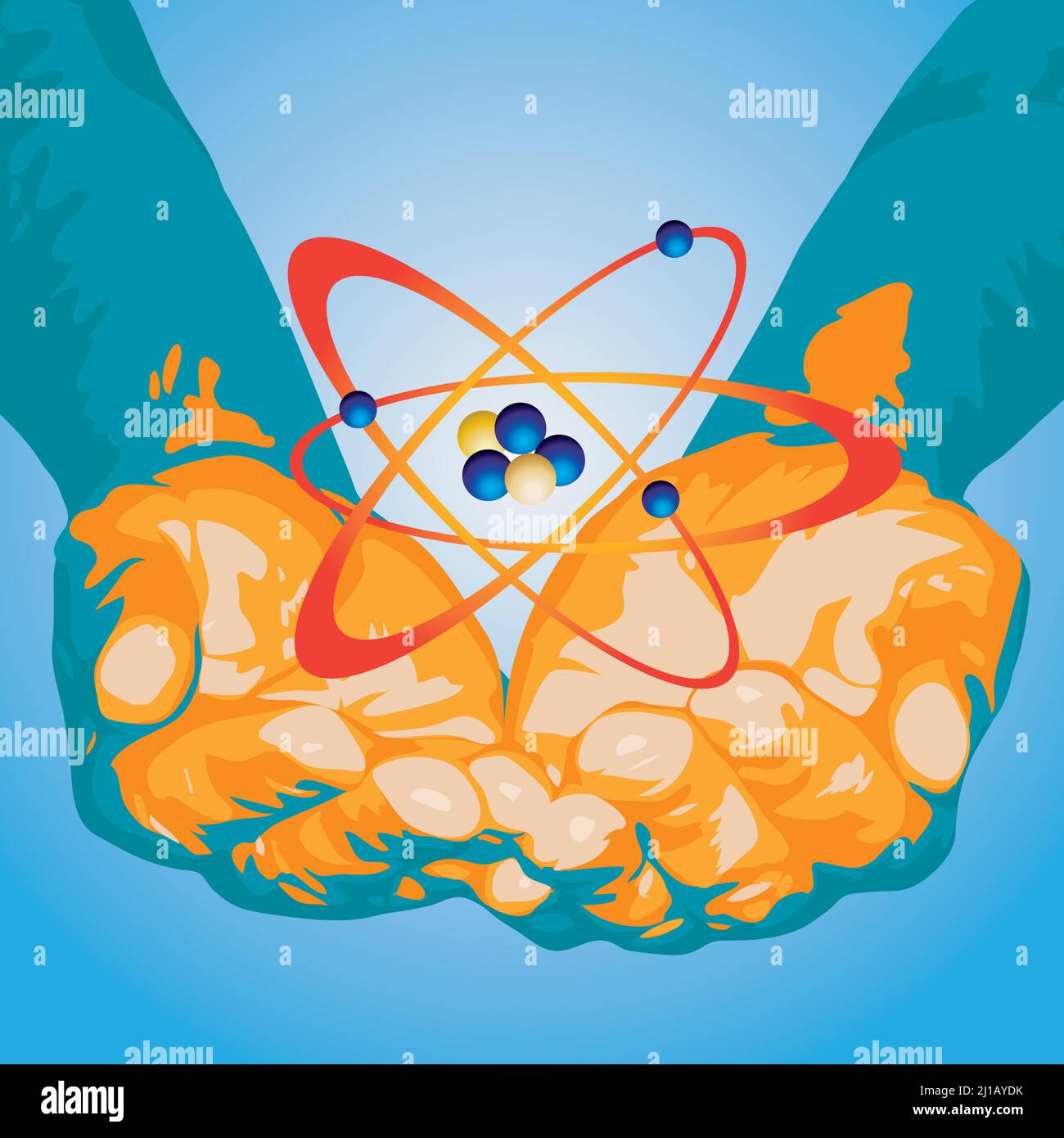 Structure de la peau humaine atome Banque d'images vectorielles - Alamy