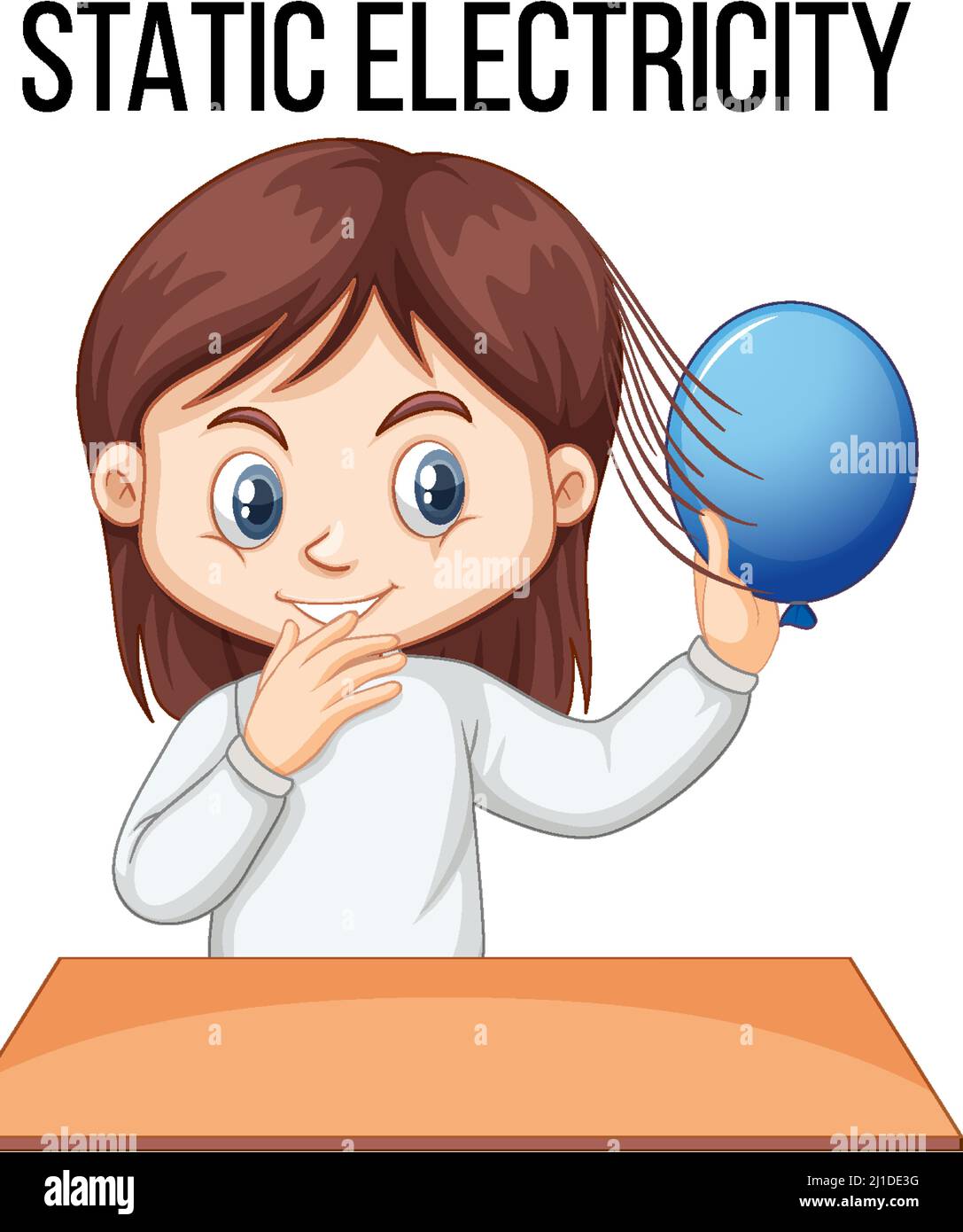 Electricite statique ballon Banque d'images vectorielles - Alamy