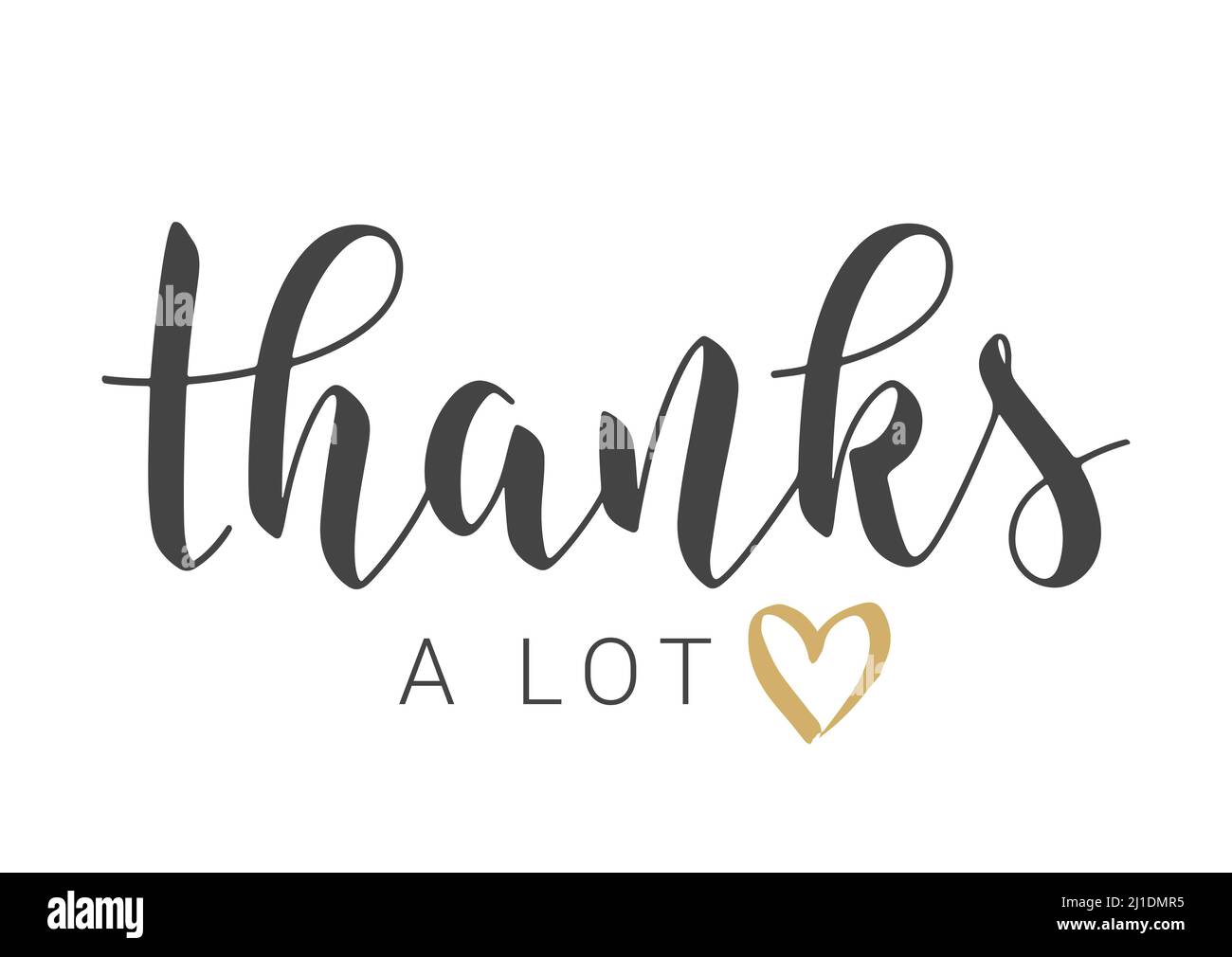Illustration de vecteur. Lettrage manuscrit de Merci beaucoup. Modèle ...