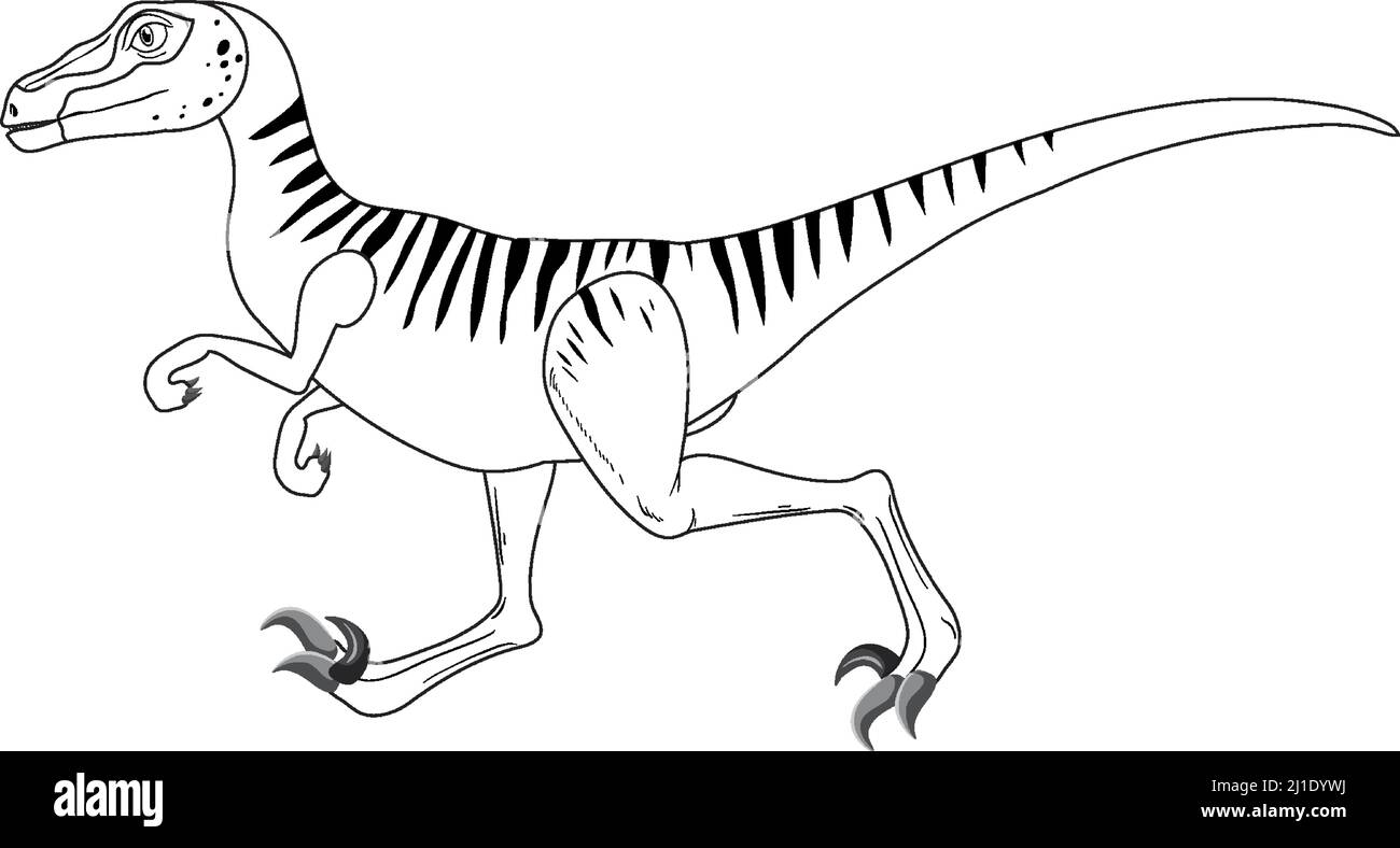 Dino dinosaur velociraptor carnivore Banque d'images vectorielles - Alamy
