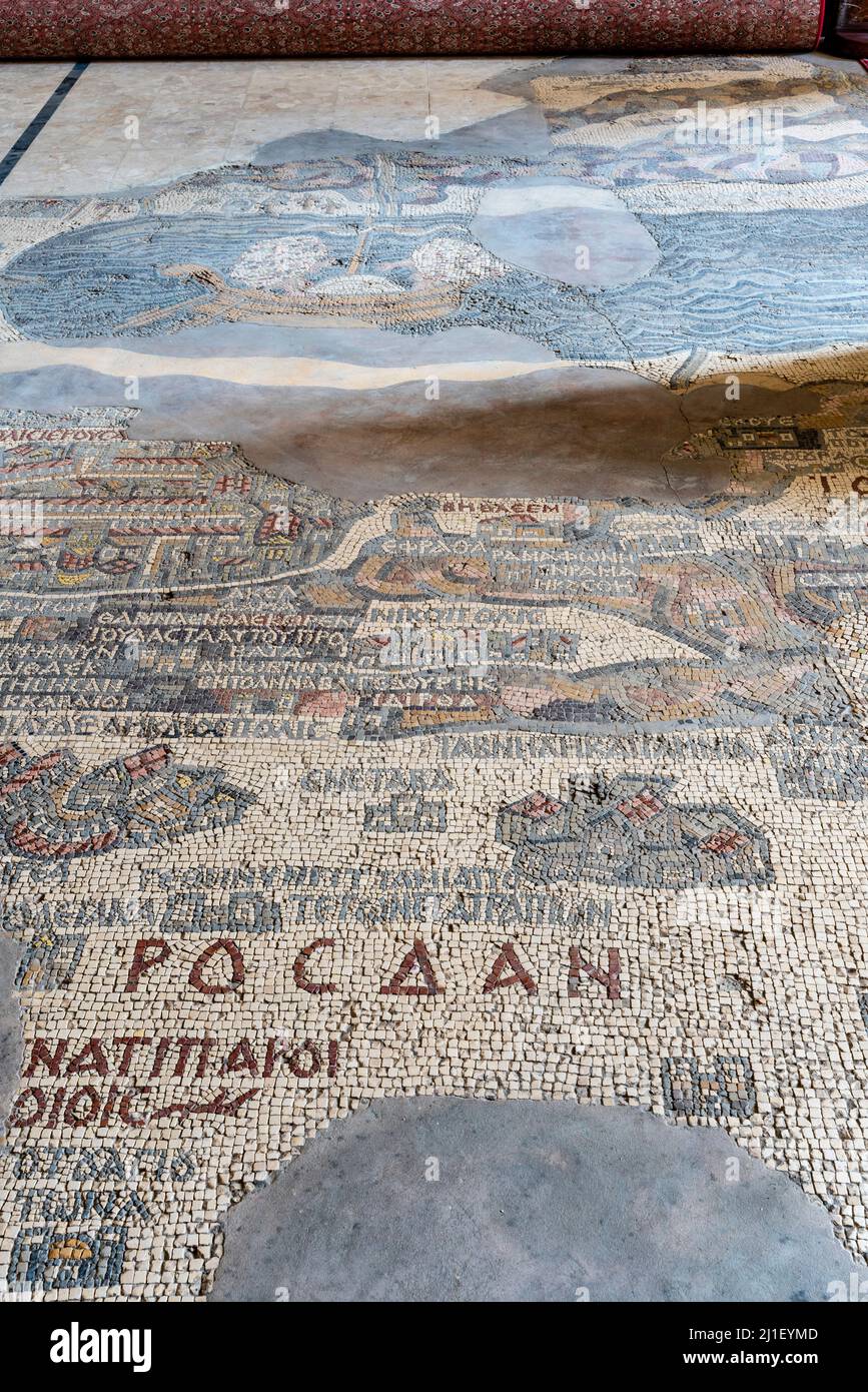 La célèbre “carte en mosaïque” de l’église orthodoxe grecque de St ...