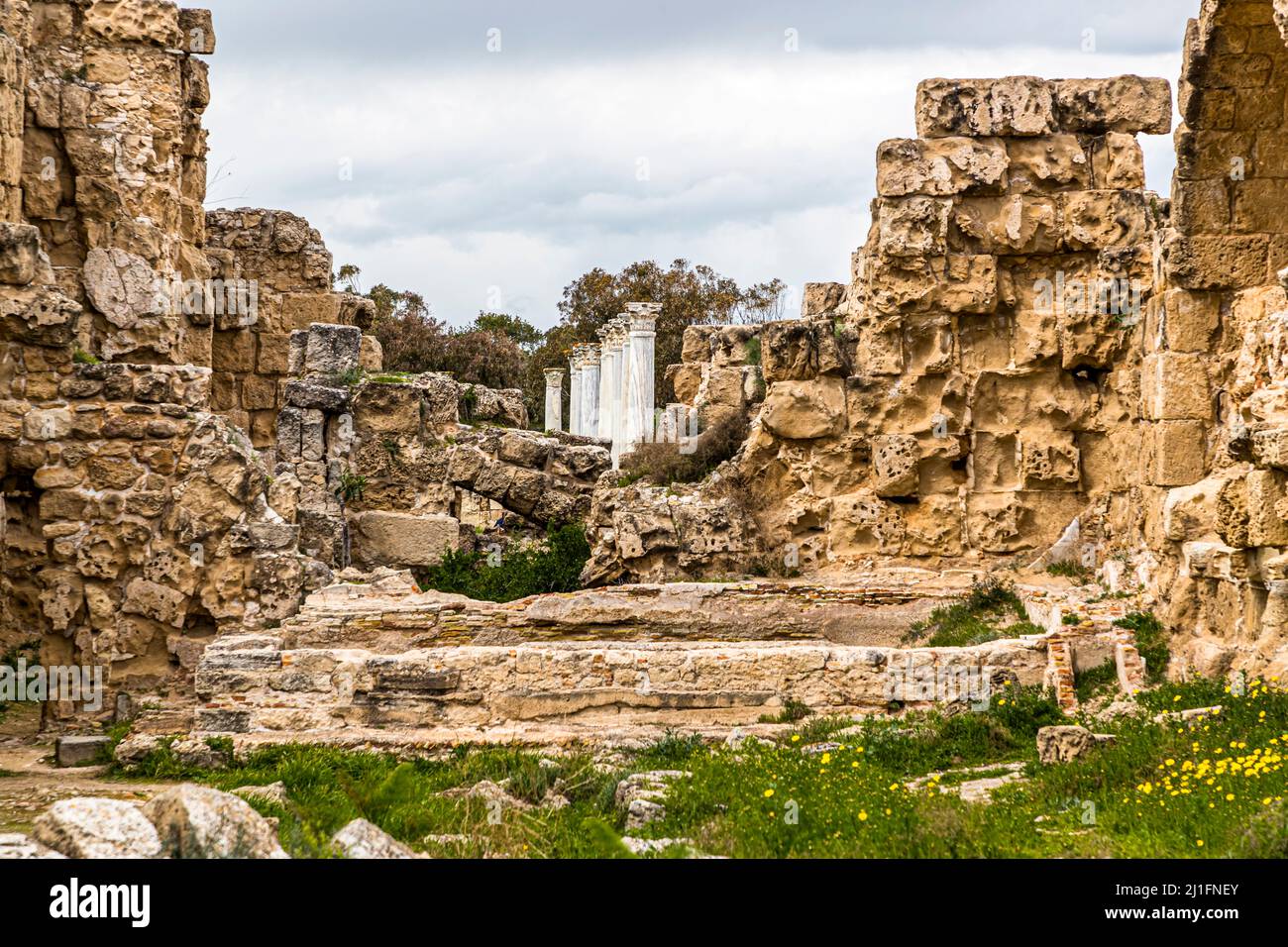 Salamine anciennes ruines romaines du nord de chypre Banque de ...