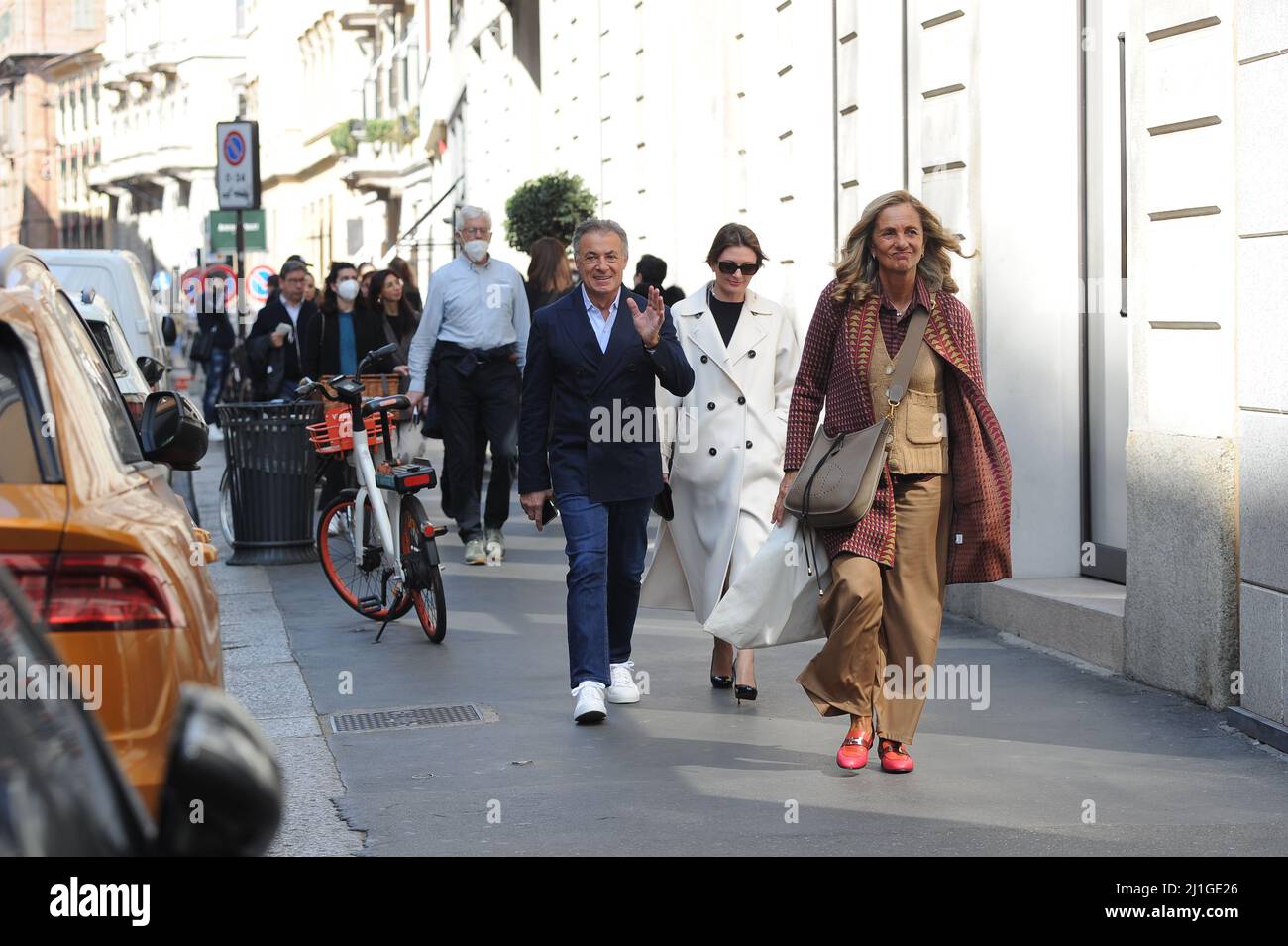 Milan, Italie. 25th mars 2022. Milan, 25-03-2022 JEAN ALESI, ancien pilote de formule 1, marié à ...