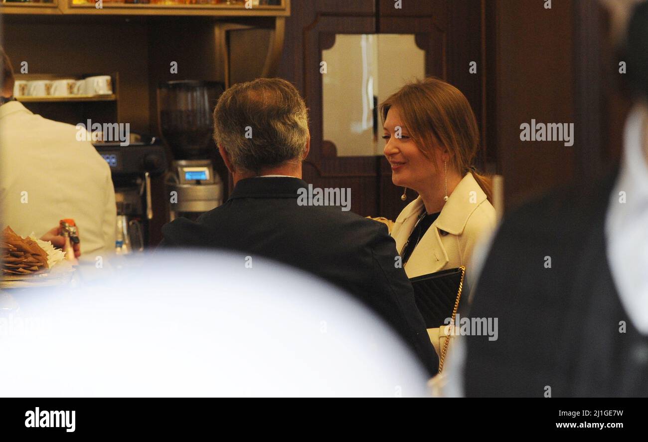 Milan, Italie. 25th mars 2022. Milan, 25-03-2022 JEAN ALESI, ancien pilote de formule 1, marié à ...