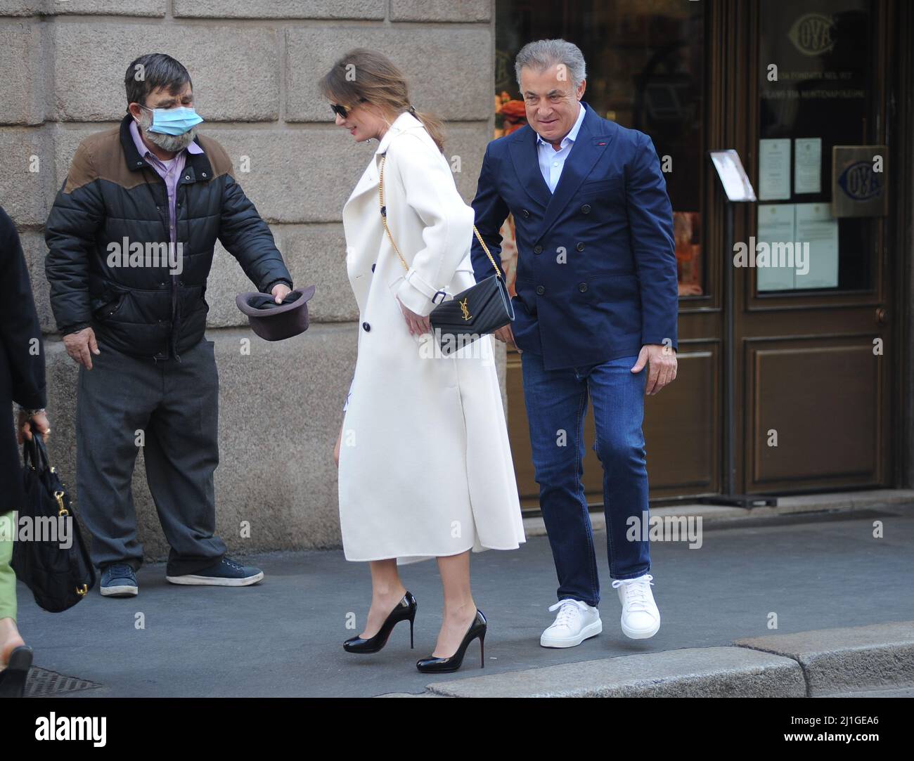 Milan, Italie. 25th mars 2022. Milan, 25-03-2022 JEAN ALESI, ancien pilote de formule 1, marié à ...