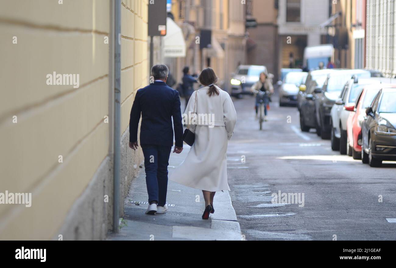 Milan, Italie. 25th mars 2022. Milan, 25-03-2022 JEAN ALESI, ancien pilote de formule 1, marié à ...