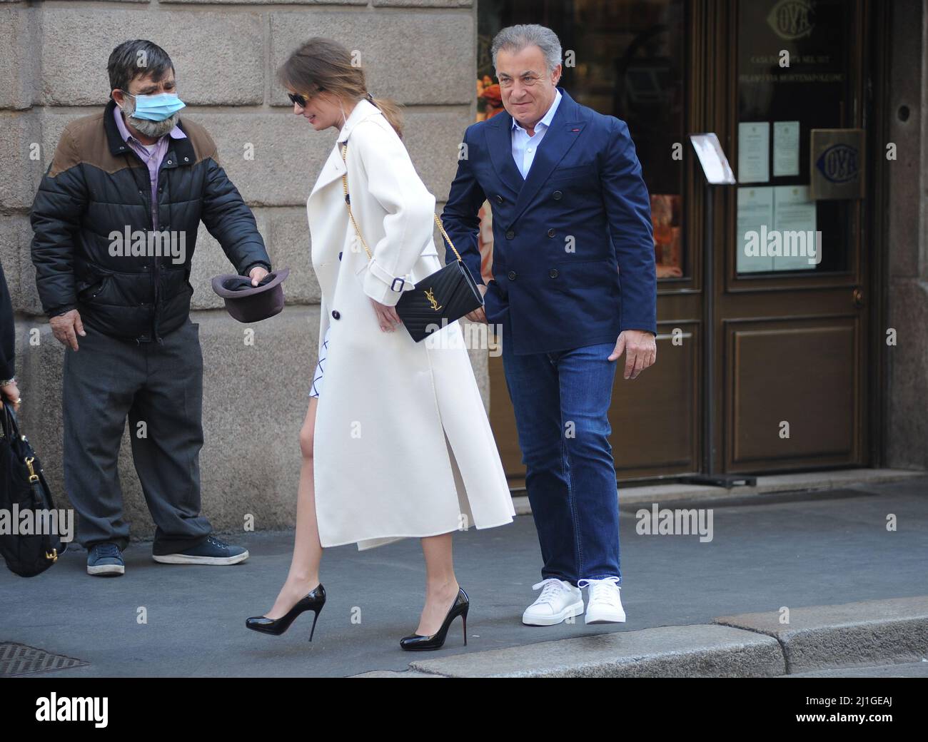 Milan, Italie. 25th mars 2022. Milan, 25-03-2022 JEAN ALESI, ancien pilote de formule 1, marié à ...