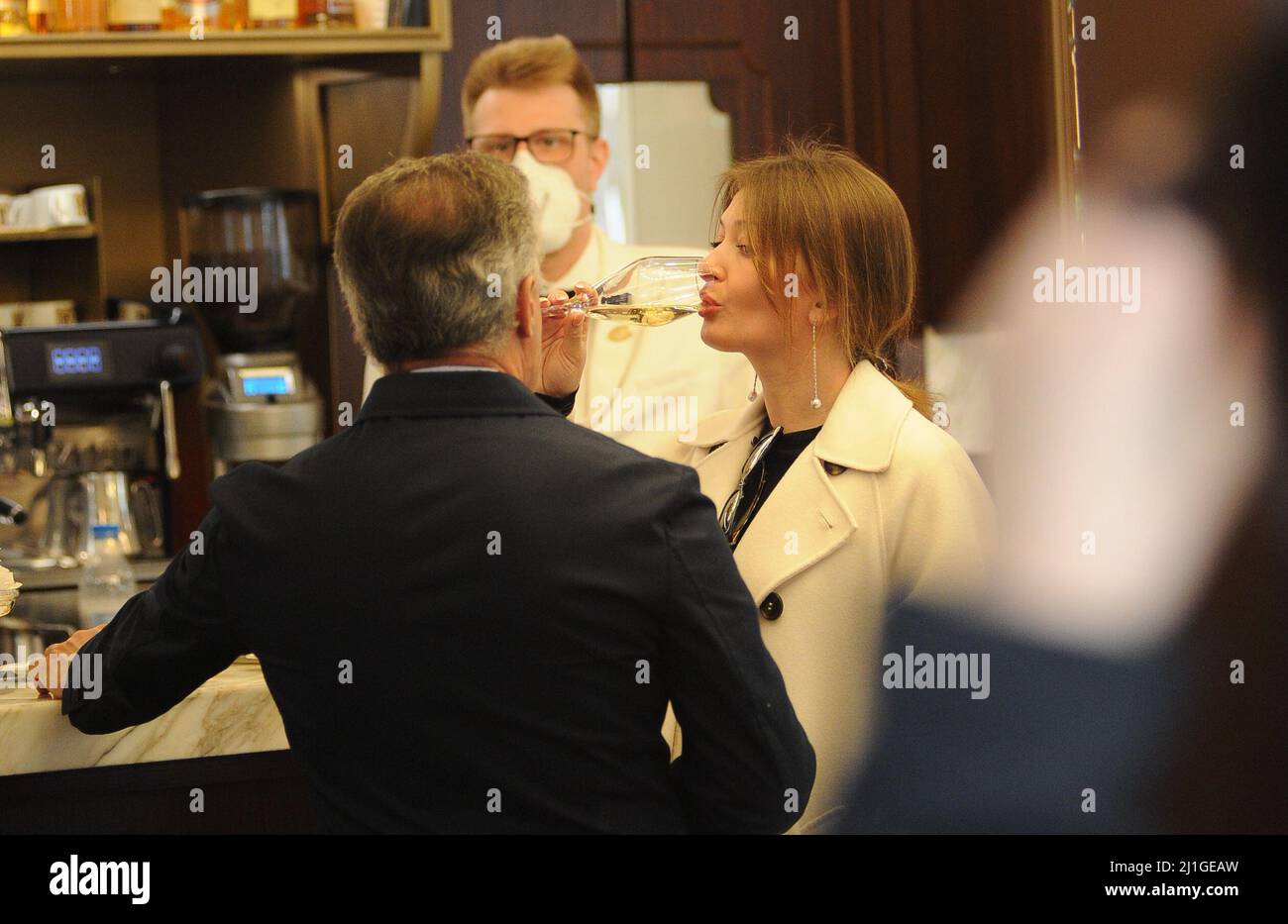 Milan, Italie. 25th mars 2022. Milan, 25-03-2022 JEAN ALESI, ancien pilote de formule 1, marié à ...