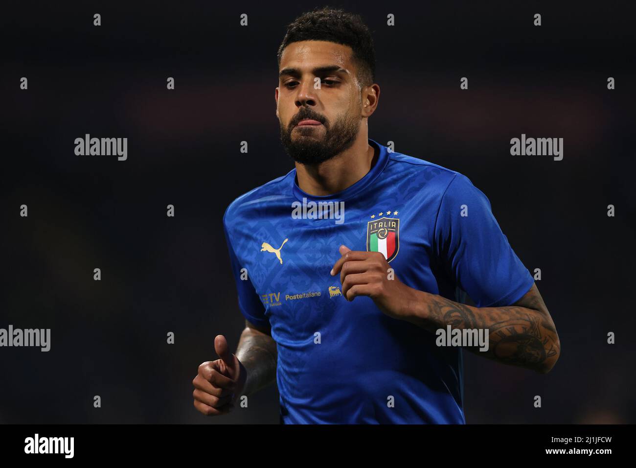 Palerme, Italie, 24th mars 2022. Emerson Palmieri, d'Italie, quitte le ...