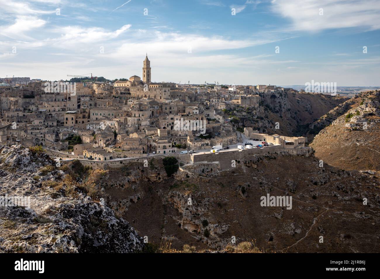 Matera, Italie - 16 septembre 2019 : vue panoramique sur Sassi di Matera un quartier historique ...