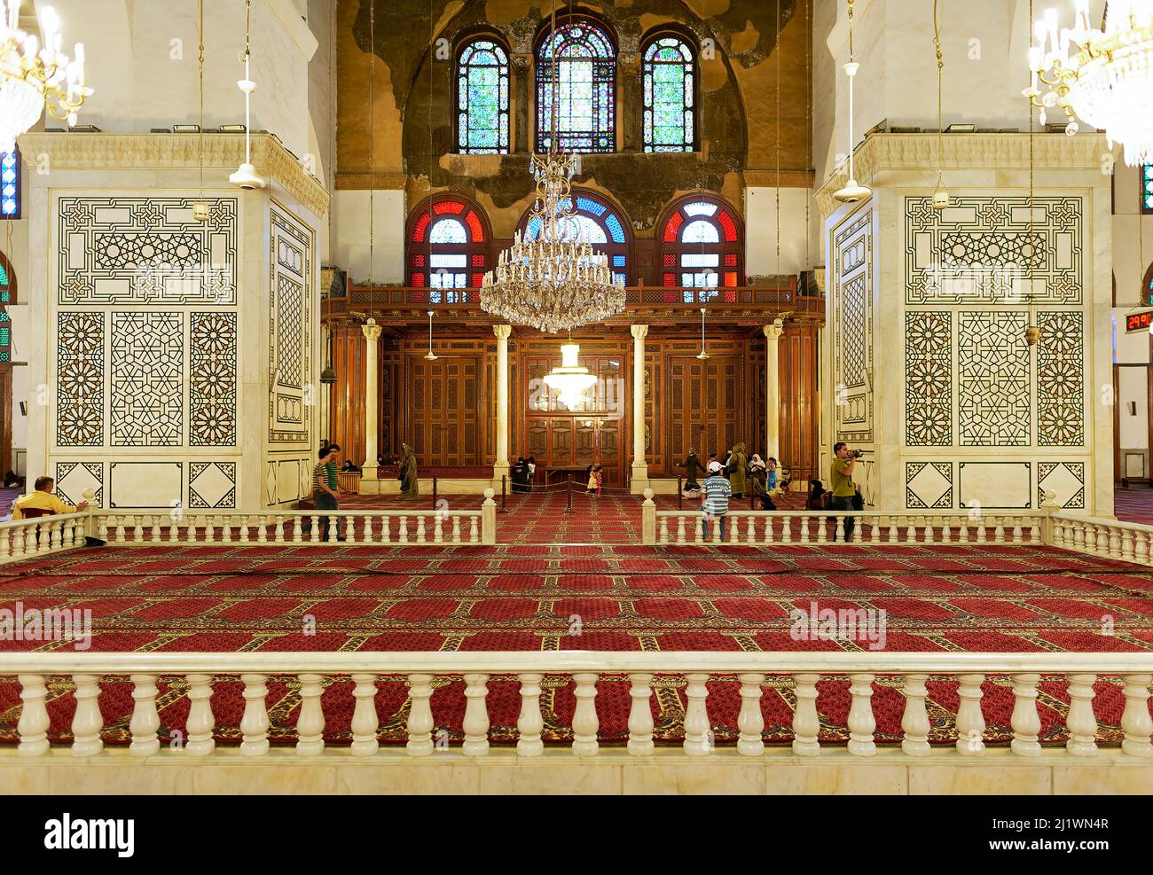 Intérieur de la mosquée de damas Banque de photographies et d’images à ...