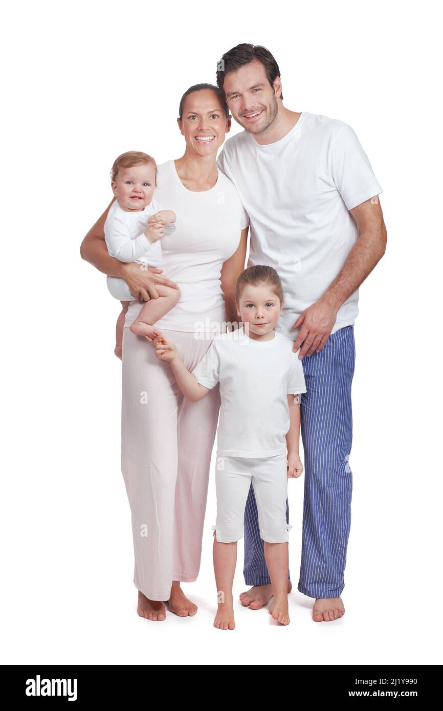 Famille avec deux enfants Banque d'images détourées - Alamy
