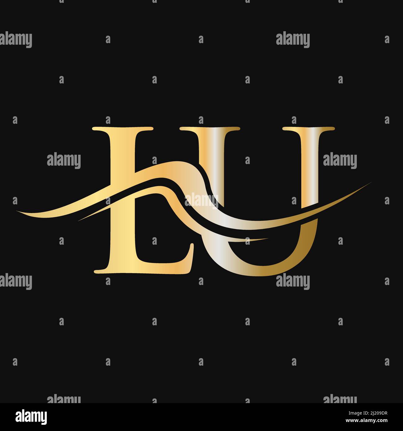 Lettre LU logo Design. Modèle de logotype LU initial pour le logo de l ...