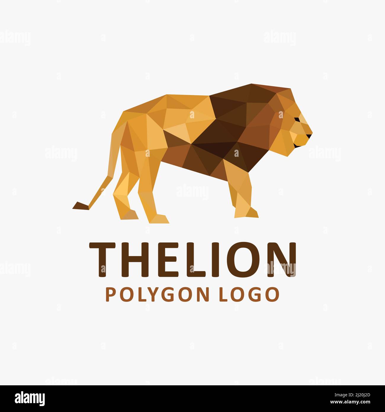 Lion animal low poly design Banque d'images vectorielles - Alamy