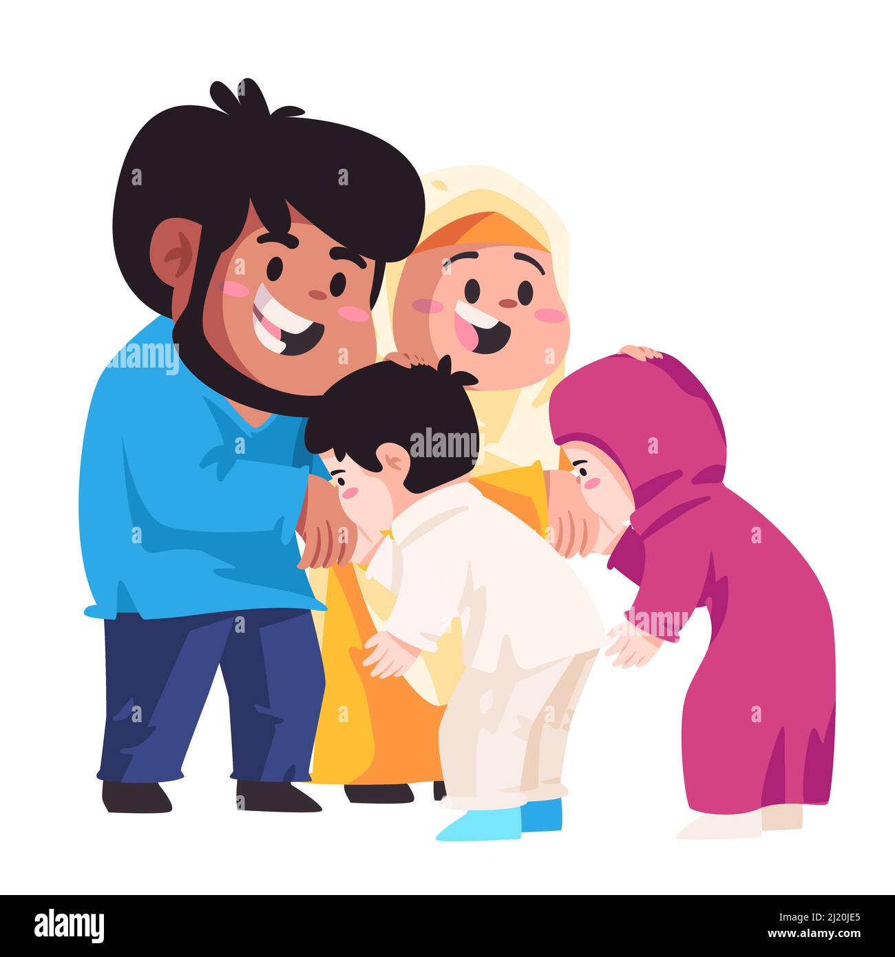 Respect des parents des enfants Banque d'images vectorielles - Alamy