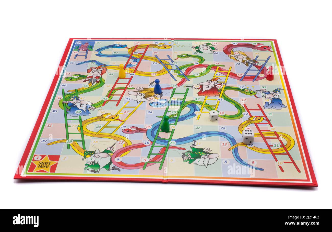 Snakes and ladders board game Banque d'images détourées - Alamy