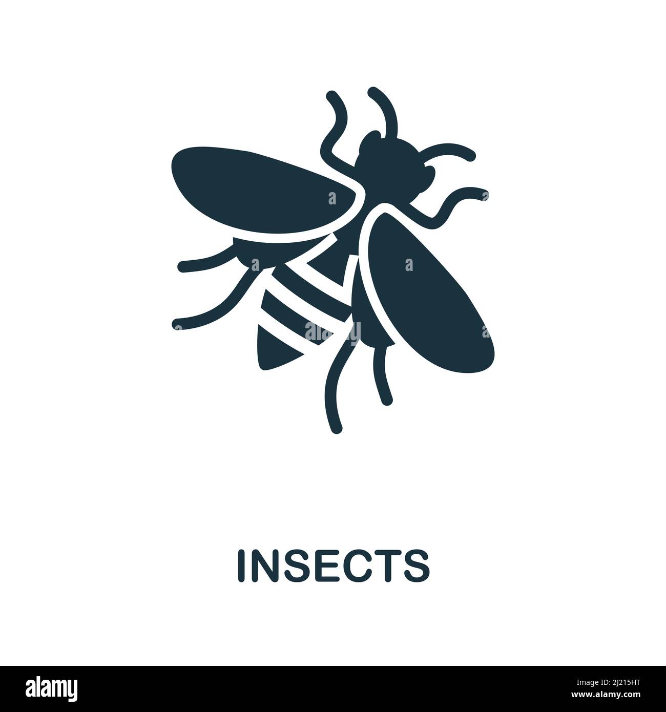 Icône insectes. Symbole simple d'insectes d'élément de ligne pour les ...
